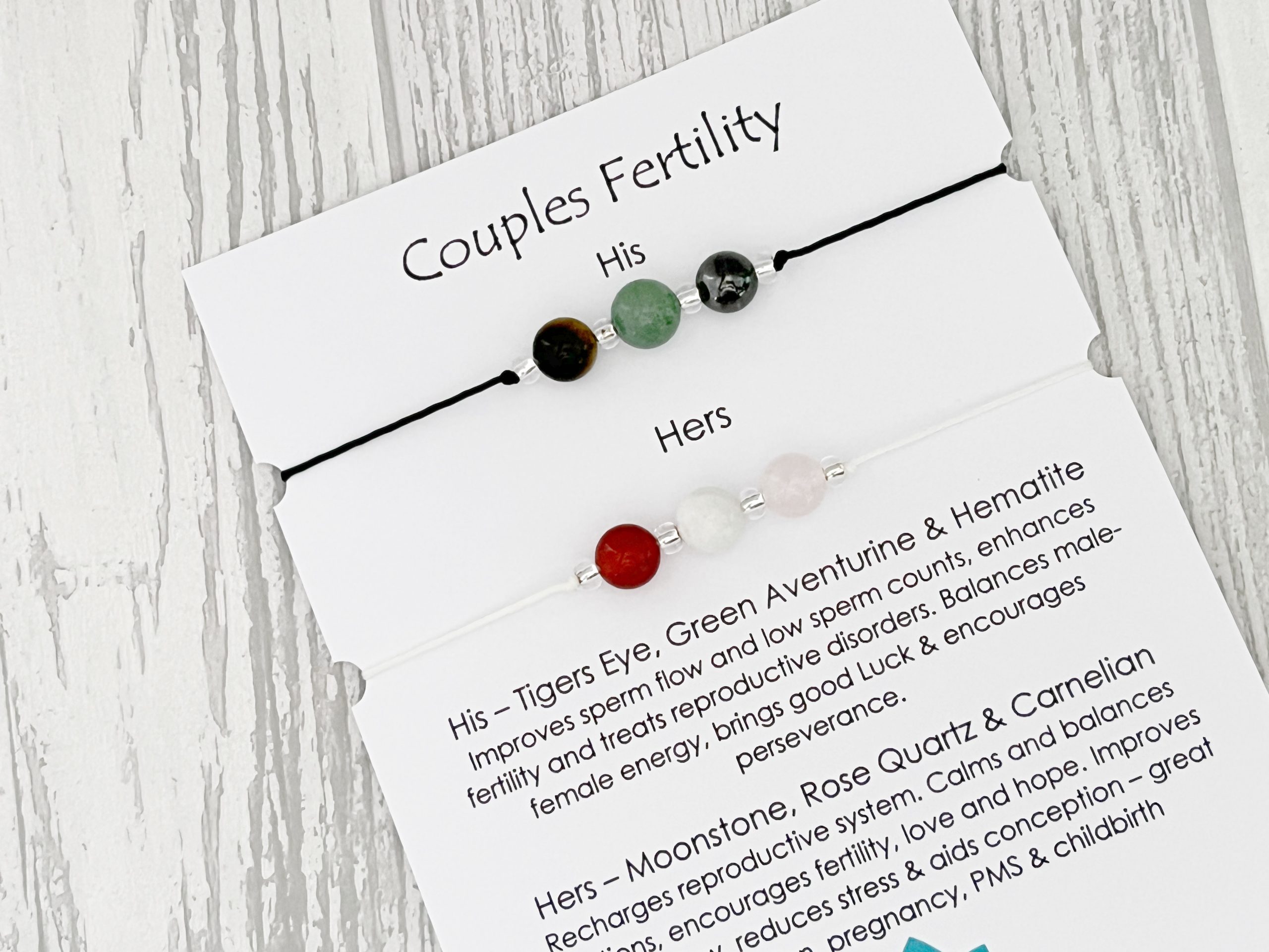 Couples Fertility Bracelet Set His & Hers - Meaningful Charm