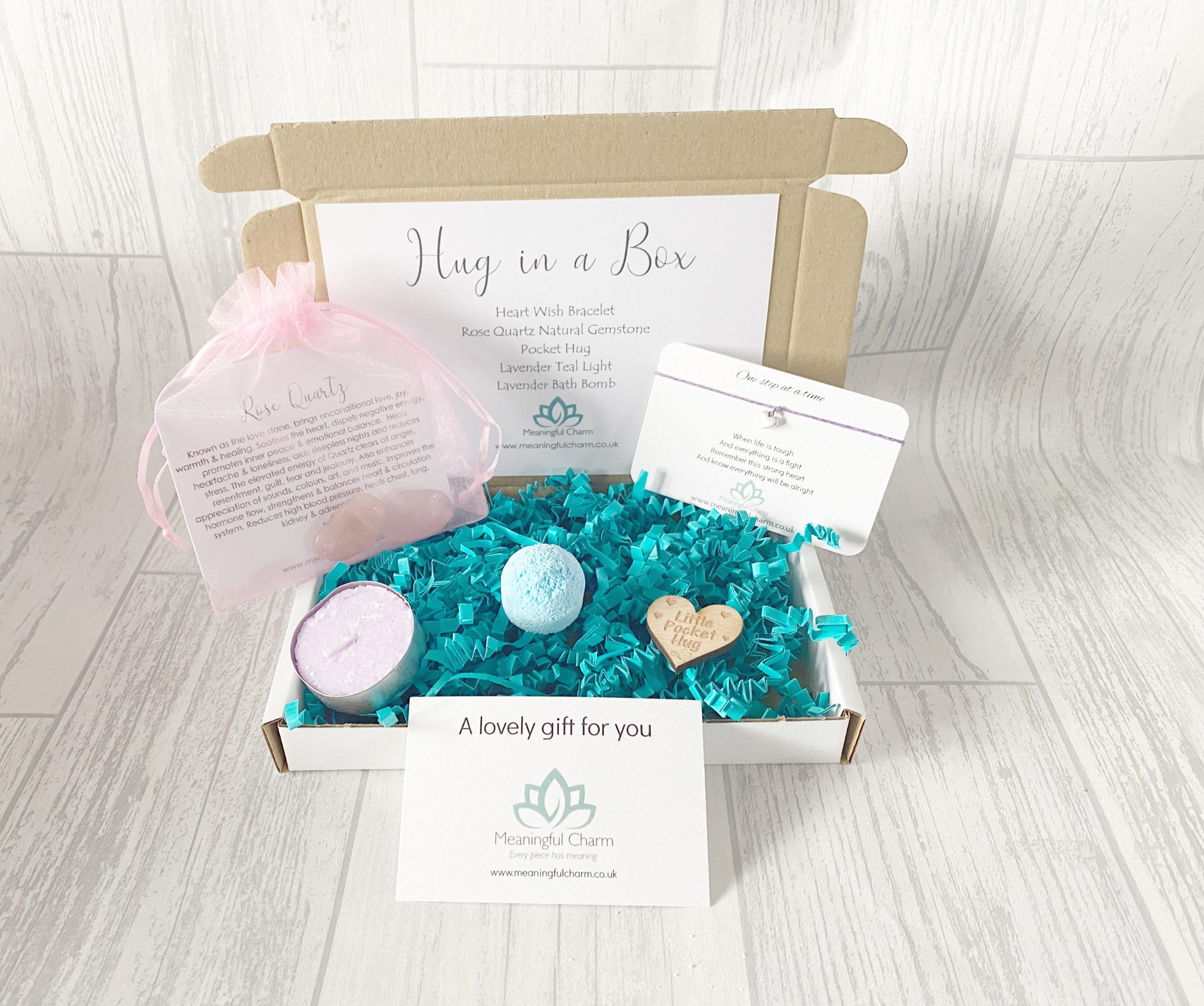 Hug in a Box Letter Box Gift - Meaningful Charm