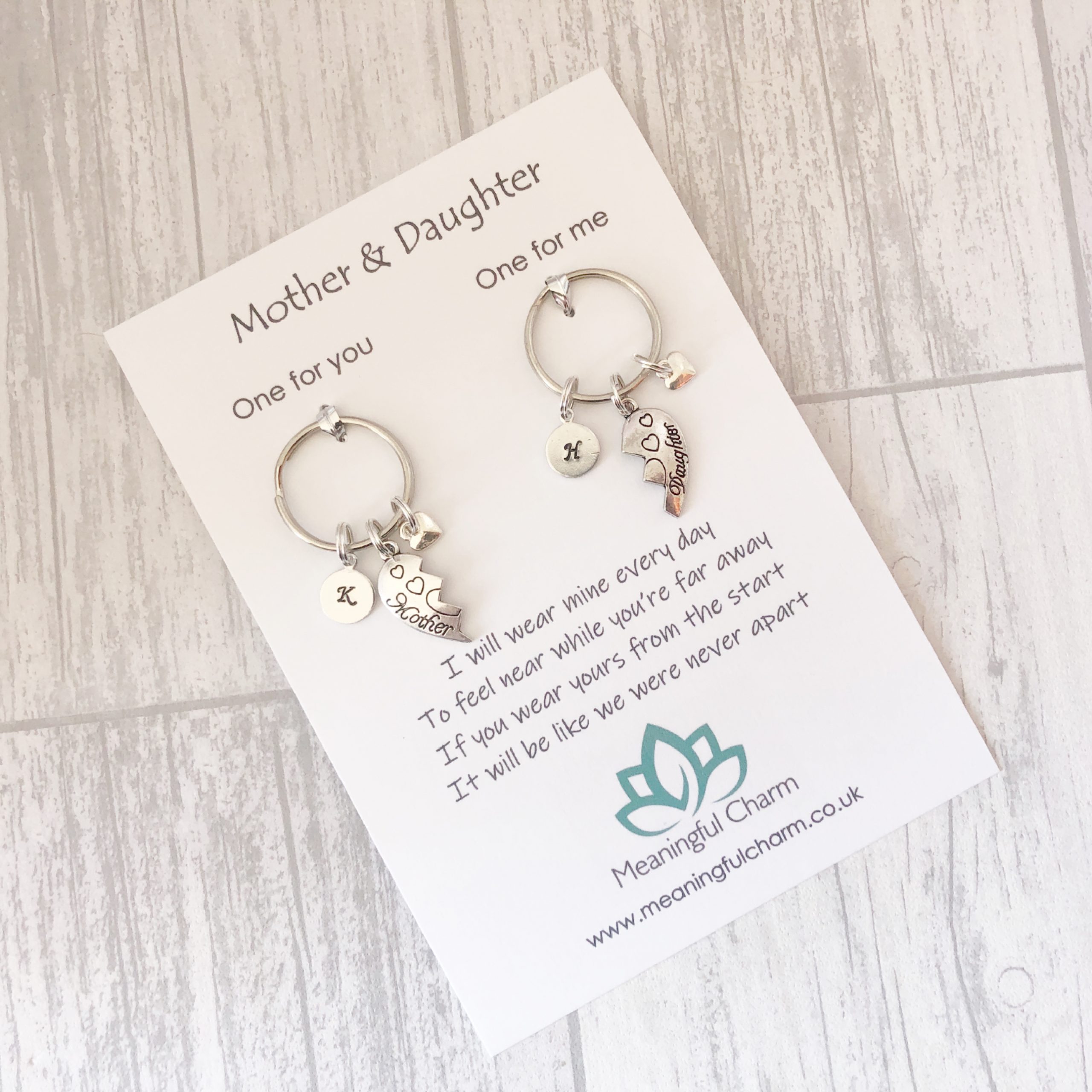 Mother and Daughter Keyring Set - Meaningful Charm