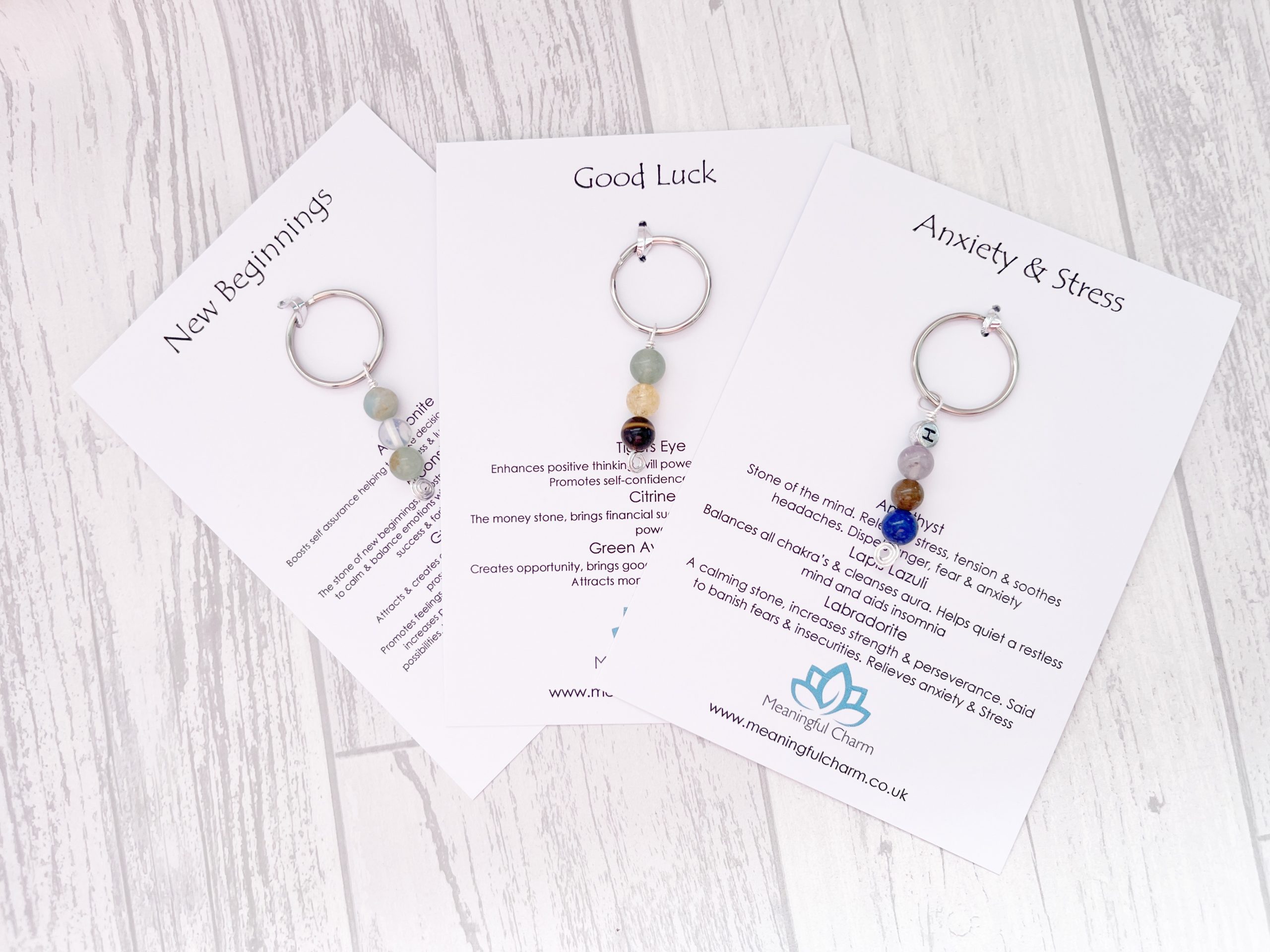 Personalised Crystal Keyrings - Meaningful Charm